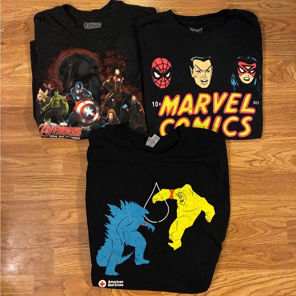 Marvel | Shirts | 3 Mens Large Comic Book And Scifi Themed Graphic ...